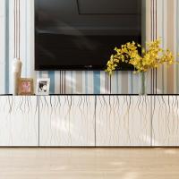 China High Glossy Self Adhesive PVC Vinyl Waterproof Oil Proof Film Wallpaper for Kitchen Cabinet Wardrobe Modern Design Style for sale