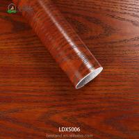 China Self-Adhesive High Glossy Wood Grain Film PVC Decorative Film for Furniture Renovation for sale