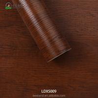 China Self-Adhesive High Glossy Wood Grain Film PVC Decorative Film for Furniture Renovation for sale