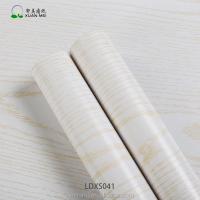China Self-Adhesive High Glossy Wood Grain Film PVC Decorative Film for Furniture Renovation for sale