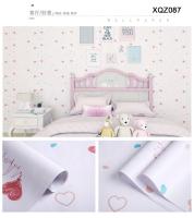 China Romantic Heart-Shaped Self-Adhesive Wallpaper for Modern Cartoon Design Bedroom Waterproof for sale