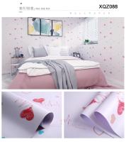 China Romantic Heart-Shaped Self-Adhesive Wallpaper for Modern Cartoon Design Bedroom Waterproof for sale