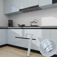 China PET Kitchen Waterproof Wall Sticker Silver Grey Anti Oil Wallpaper For Kitchen for sale