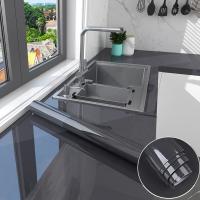 China Black Metallic Kitchen Sticker Wallpaper 60cm Kitchen Backsplash Wallpaper Stickers for sale