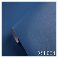 China Solid Color Sand Surface PVC 3D Wallpaper for Hotel Interior Decoration Orange 0.18mm-0.21mm Thickness for sale