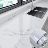 China Glossy 120cm Wide Grey Marble Effect Wallpaper Stickers For Kitchen Wall for sale