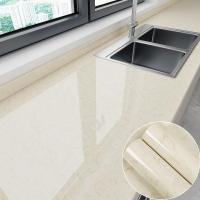 China Glossy 120cm Wide Grey Marble Effect Wallpaper Stickers For Kitchen Wall for sale