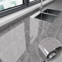 China ECO White Marble Effect Wallpaper 10m Waterproof Oil Proof Wallpaper for sale