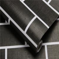 China Home Decoration 3D Brick PVC Wallpaper Back with Glue Rolls Floral Design Waterproof for sale