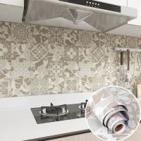 China OEM/ODM Kitchen Foil Sticker Backsplash Wallpaper with Fireproof and Removable Design for sale