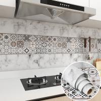 China OEM/ODM Kitchen Foil Sticker Backsplash Wallpaper with Fireproof and Removable Design for sale