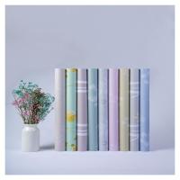 China Modern Korean Style Design Water-proof PVC Adhesive Wallpaper for Simple Bedroom Decoration in Factor for sale