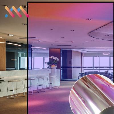 China Visible and Colorful Function Self Adhesive Glass Film for Shining Transparent Rainbow Effect Stickers in Office Supermarket for sale