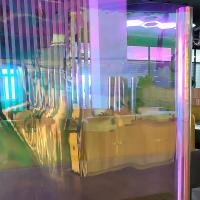 China Visible and Colorful Function Self Adhesive Glass Film for Shining Transparent Rainbow Effect Stickers in Office Supermarket for sale