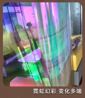 China Visible and Colorful Function Self Adhesive Glass Film for Shining Transparent Rainbow Effect Stickers in Office Supermarket for sale