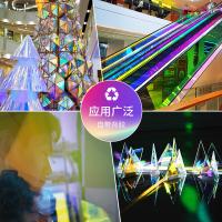 China Visible and Colorful Function Self Adhesive Glass Film for Shining Transparent Rainbow Effect Stickers in Office Supermarket for sale
