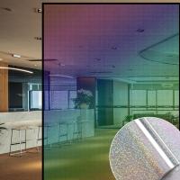 China Office Home Decoration Glass Film with Back Glue and 6 Different Colors in Shining Rainbow Effect for sale