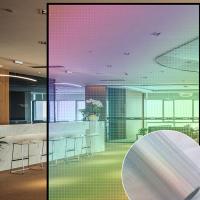 China Office Home Decoration Glass Film with Back Glue and 6 Different Colors in Shining Rainbow Effect for sale