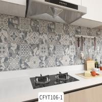China Modern Design Removable Foil Sticker for Kitchen Backsplash Peel Off Anti-Oil Kitchen Sticker for sale