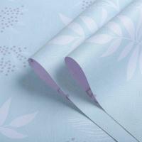 China 20 Rolls of Blue Vinyl Wallpaper for Kid's Room Decoration Little Flower Self-adhesive PVC Material OEM Service Accepted for sale