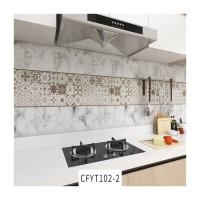 China Removable Self-adhesive Foil Sticker Kitchen Backsplash Wallpaper Roll Waterproof Wall Paper for Decorative Tile for sale