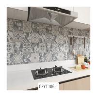 China Removable Self-adhesive Foil Sticker Kitchen Backsplash Wallpaper Roll Waterproof Wall Paper for Decorative Tile for sale