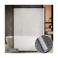 China Privacy Static Cling Self Adhesive Film Modern Design Style for Heat Blocking and Stained Glass Look for sale