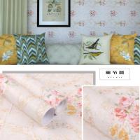 China ECO-Friendly Function Waterproof 45cm Width PVC Wallpaper Sticker with Self Adhesive Flower for sale
