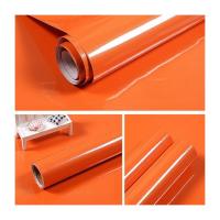 China Orange Blue Green Glossy Peel And Stick Wallpaper 60cm 120cm Countertop Wallpaper for sale