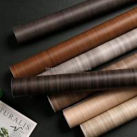 China Vacuum Press Decorative Furniture Film Embossed PVC Self Adhesive Foil for sale