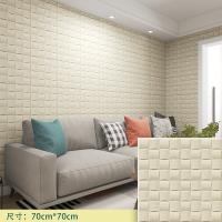 China Soundproof PE Foam Brick Wallpaper 70x70 Wall Sticker 3D PE Foam for sale