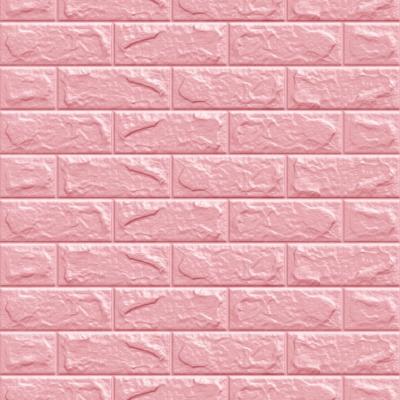 China Hotel Wall Coating Environmental PE Foam 3d Wall Brick Sticker for Eco-friendly for sale