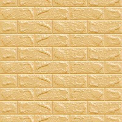 China PE Foam Wallpaper 3D Tile Wall Decor for Home Decoration Anti-Static Function 70cm*77cm Pcs Size Included for sale