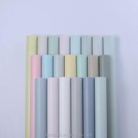 China Vinyl Wallpapers 3D Texture Korean Design Mildew Proof Solid Color PVC Adhesive Wallpaper Wall Sticker Furniture Sticker for sale