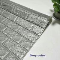 China Bright Yellow Modern Style Durable 3d PE Foam Wallpaper Wall Panel for Kid's Room/Kindergarten at Hotel for sale