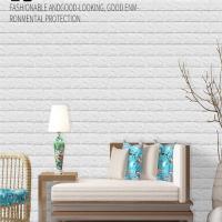 China PE Foam 70cm*77cm Soft Packages Design Style 3D Brick Wall Sticker Entertainment Wall Panel Home Decor Peel Off Wall Wallpape for sale