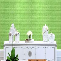 China PE Foam 70cm*77cm Soft Packages Design Style 3D Brick Wall Sticker Entertainment Wall Panel Home Decor Peel Off Wall Wallpape for sale