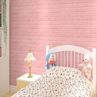 China PE Foam 70cm*77cm Soft Packages Design Style 3D Brick Wall Sticker Entertainment Wall Panel Home Decor Peel Off Wall Wallpape for sale