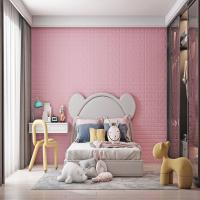 China 70cm * 77cm Self Adhesive Brick Wallpaper Waterproof Moistureproof 3D Wall Panels Decor Peel And Stick for sale