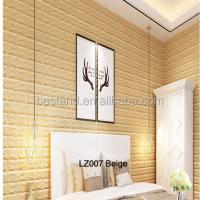 China DIY Self Adhesive EVA Foam Wallpapers 3D Brick Wall Stickers for Modern Living Room Decor and Waterproof TV Background for sale