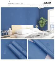 China Interior Blue Embossed Wallpaper Self Adhesive Wallpaper Waterproof Decoration for sale