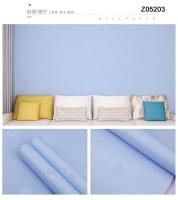 China Interior Blue Embossed Wallpaper Self Adhesive Wallpaper Waterproof Decoration for sale