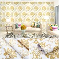 China Embossed PVC Wall Paper 3D Self-adhesive Wallpaper for Bedroom Waterproof Peel and Stick for sale