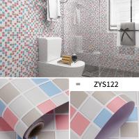 China Apartment Decoration 0.45m*10m Waterproof 3D Brick PVC Wallpaper Back with Glue Rolls for sale