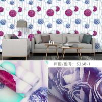 China Home Decoration 3D Brick PVC Wallpaper Back with Glue Rolls Floral Design Waterproof for sale