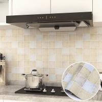 China China Factory Peel And Stick Tile Wallpaper Oil Proof Kitchen Wallpaper 3D Wall Sticker for sale