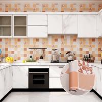 China Mosaic Tile Stickers 3D Waterproof Decal for Kitchen Decor DIY Adhesive Wallpaper for sale