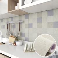 China Vinyl Wallpapers Kitchen Brick PVC Wallpaper Bedroom Wall paper Oil proof 3D Wall Sticker for sale