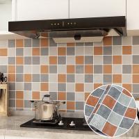 China Ceramic Tile Mosaic PVC Self-Adhesive 3D Wallpaper for Bathroom Removable Kitchen Wallpaper for sale