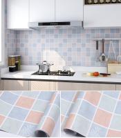 China Modern Tile Mosaic Ceramic Wallpaper Roll for Kitchen Cupboard Cabinet Furniture Self Adhesive DIY Wall Stickers for sale